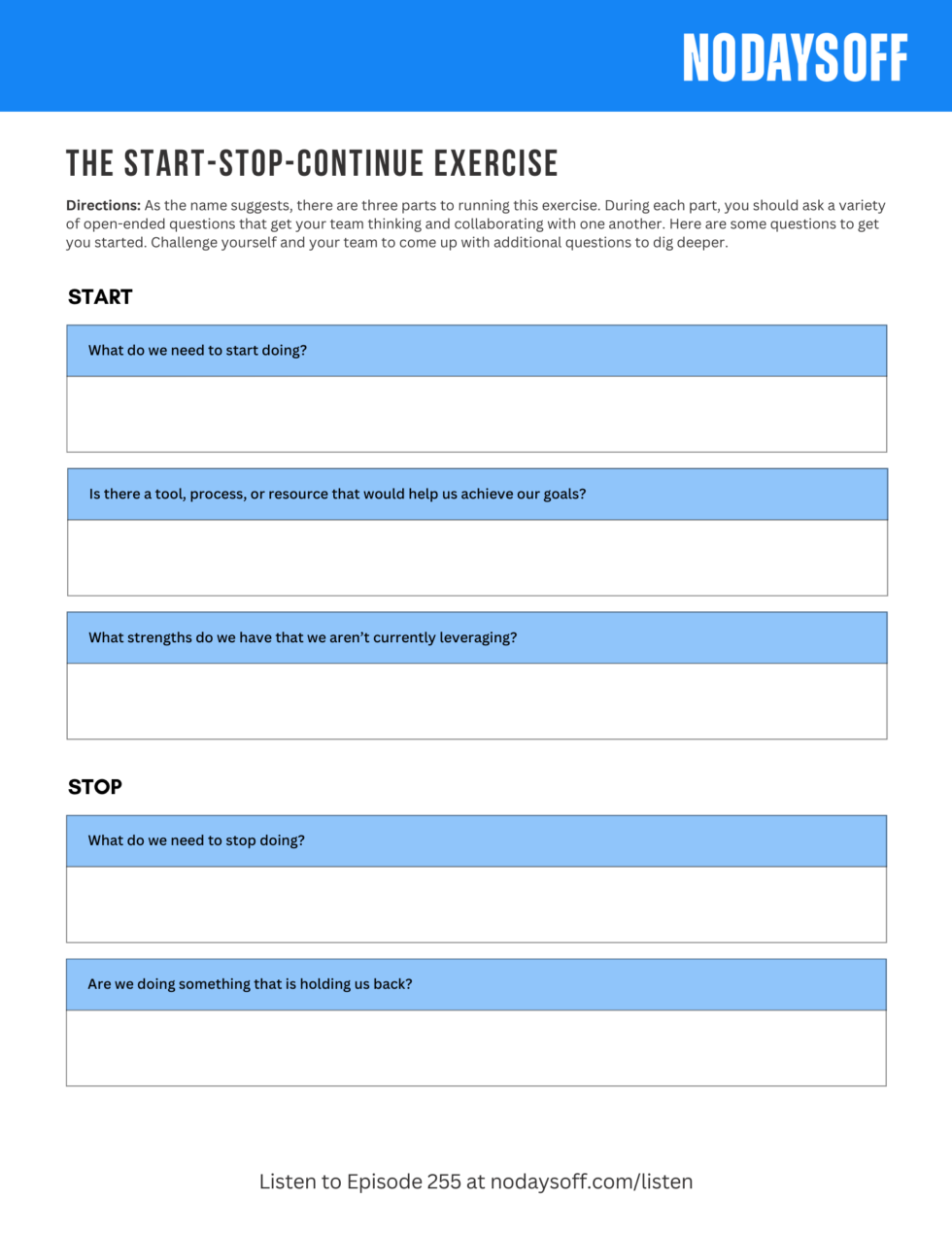 Resources | No Days Off